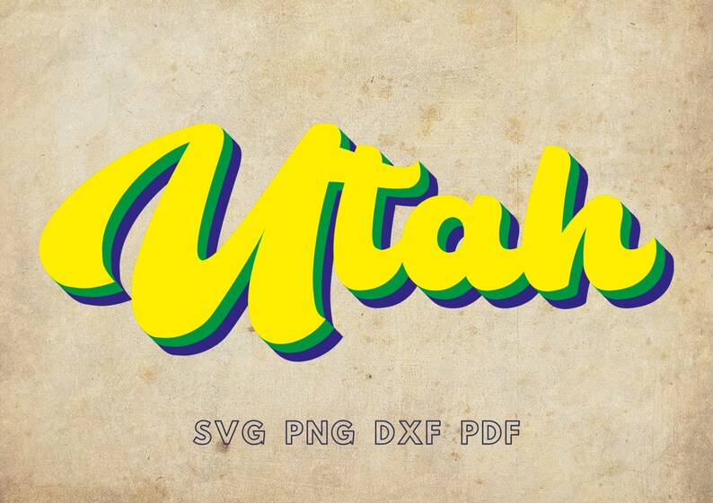 Utah Svg Retro Utah Tshirt Svg Utah Stencil Utah Gifts - Etsy