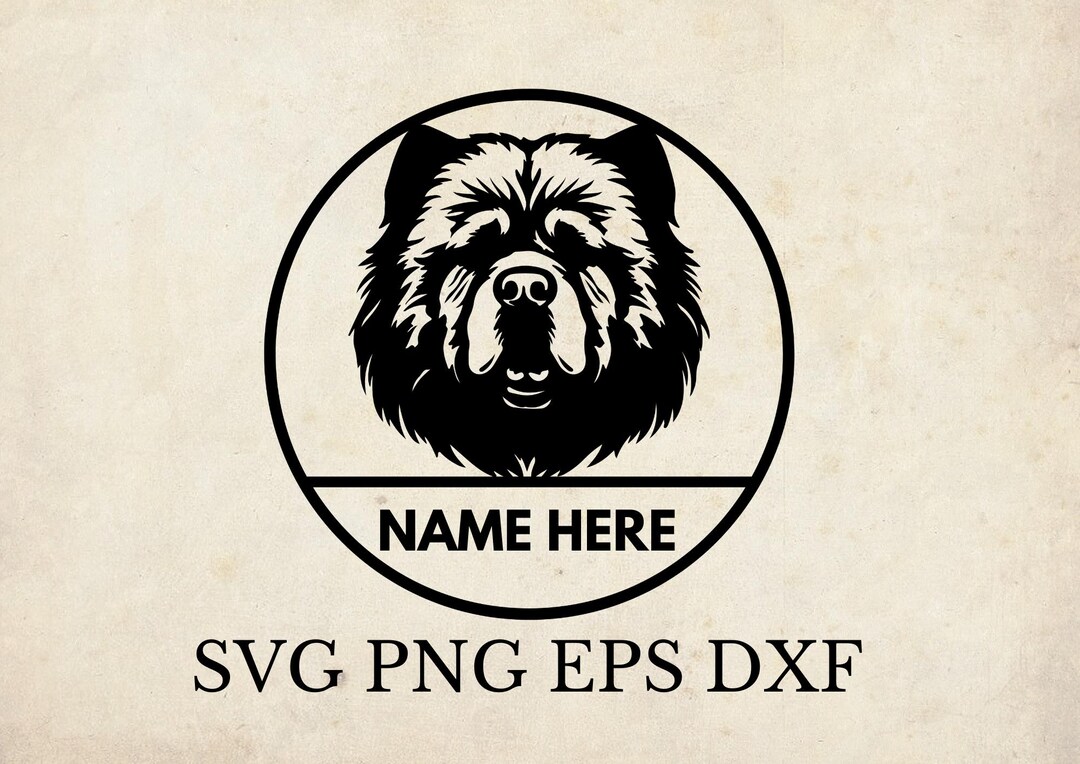 Chow Chow Svg, Dog Template, Animal Stencil, Custom Svg, Laser Cut File ...