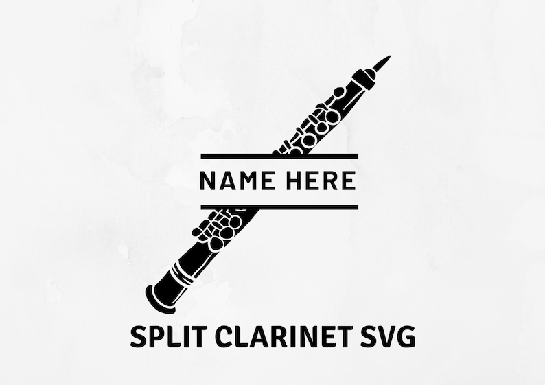 Split Clarinet Svg Clarinet Png Laser Cut File Clarinet - Etsy