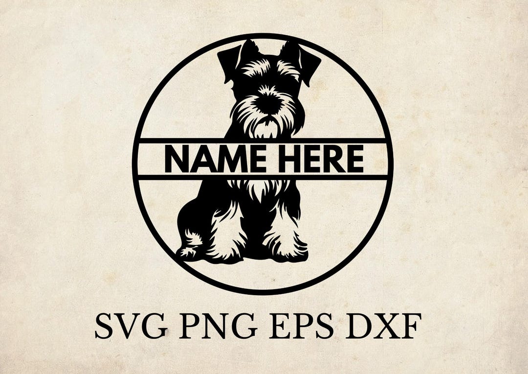 Schnauzer Svg, Ornament Svg, Laser Cut File, Dog Template Svg, Animal ...