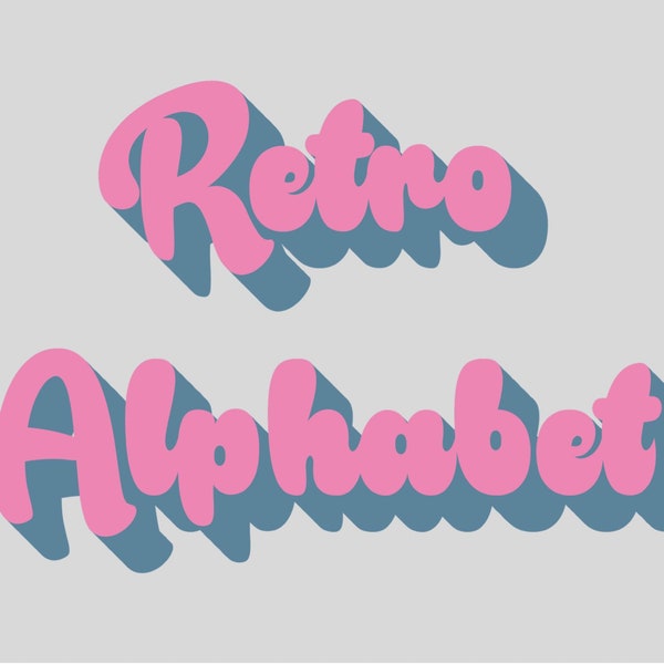 Two Color Font - Etsy