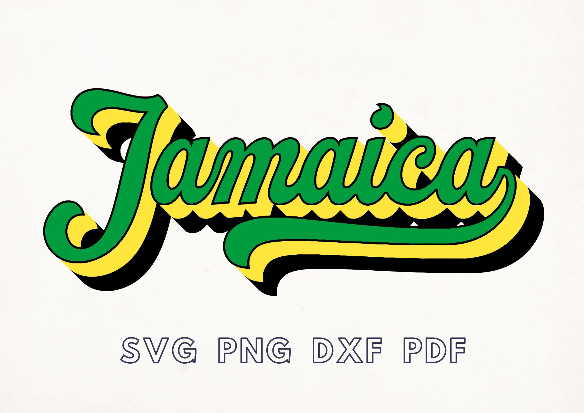 Jamaica Svg Jamaica Template Retro Font Svg Gift for - Etsy Canada