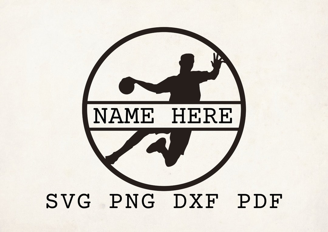 Split Handball Svg, Handball Wall Art, Handball Template, Personalized ...