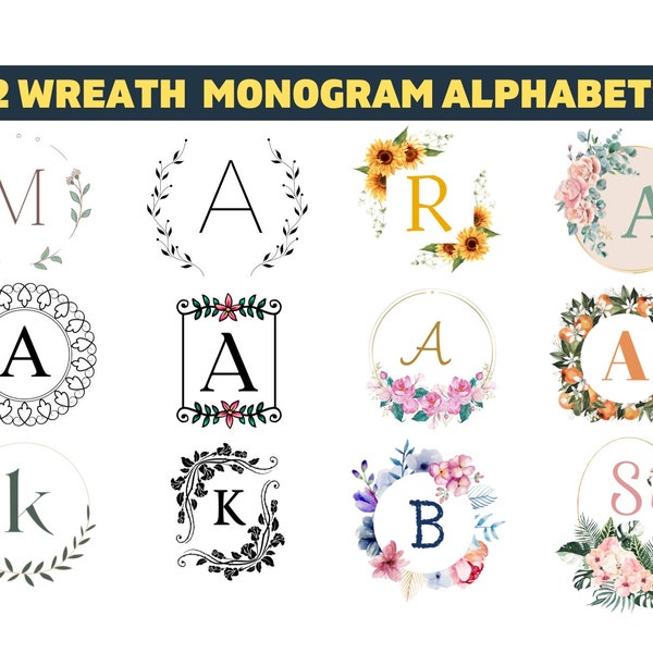 Floral Monogram - Etsy