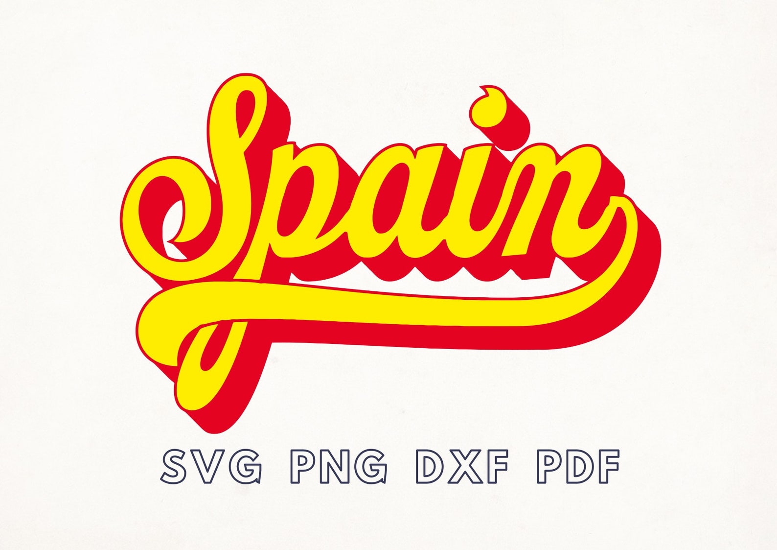Spain Tshirt Svg Spain Png Retro Font Svg Spain Text Spain - Etsy