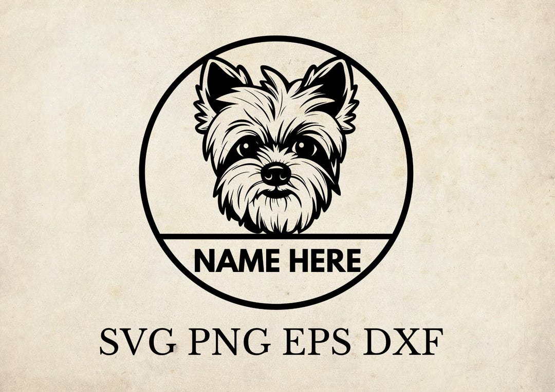 Yorkshire Terrier Svg, Dog Template, Animal Stencil, Custom Svg, Laser ...