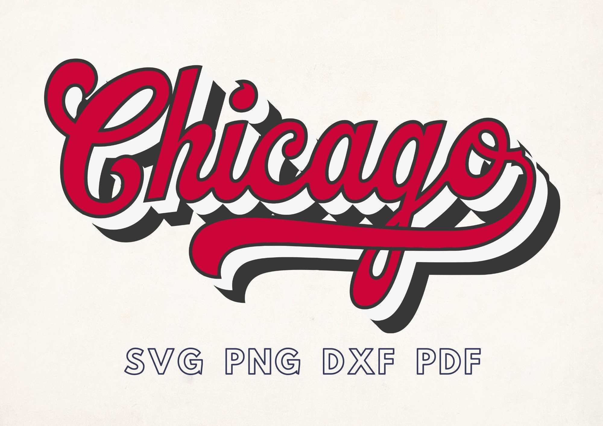Chicago Svg, Chicago Stencil, Chicago Template, Chicago Sublimate ...