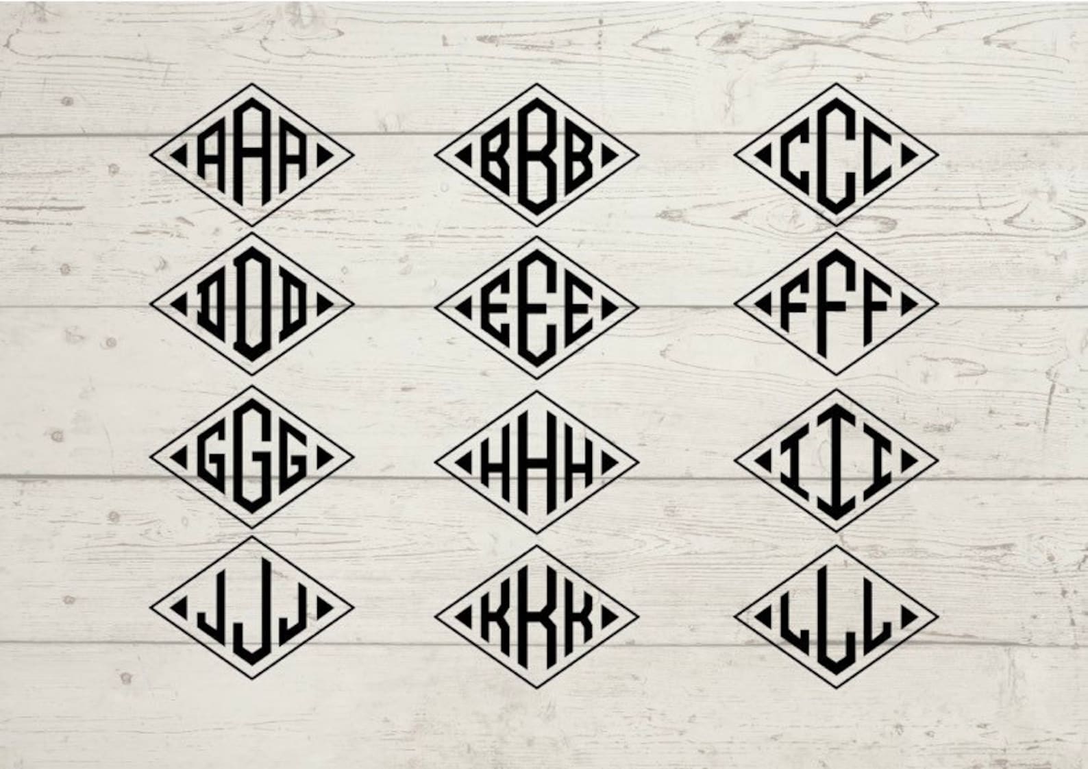 Monogram Svg Bundle Script Font Svg Circle Monogram SVG - Etsy