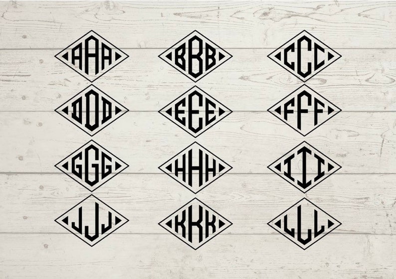 Monogram Svg Bundle Script Font Svg Circle Monogram SVG - Etsy