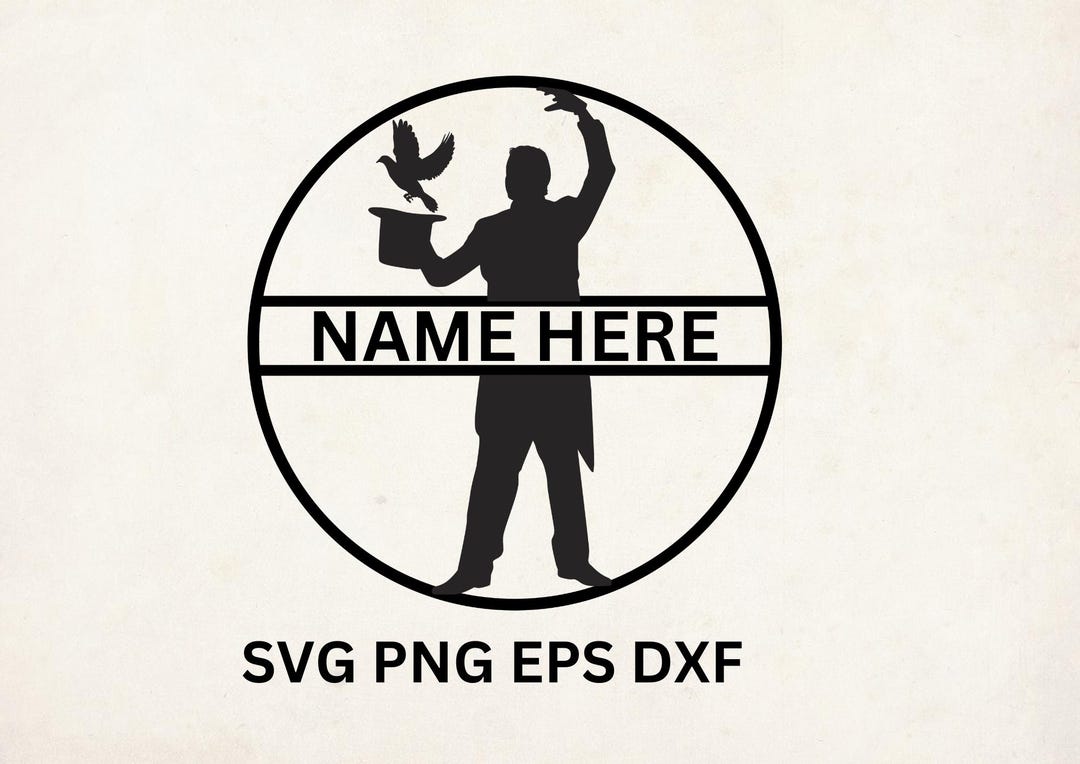 Magician Svg, Magician Template, Stencil, Custom Svg, Laser Cut File ...