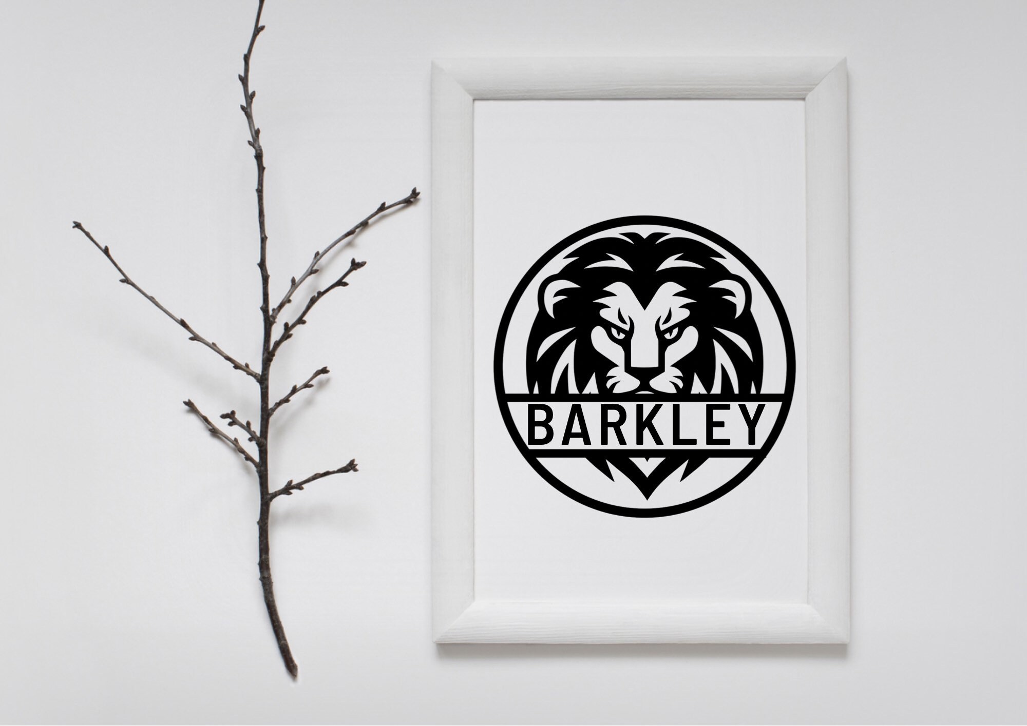 Split Lion Head With Round Frame Svg Christmas Ornament Svg - Etsy Canada