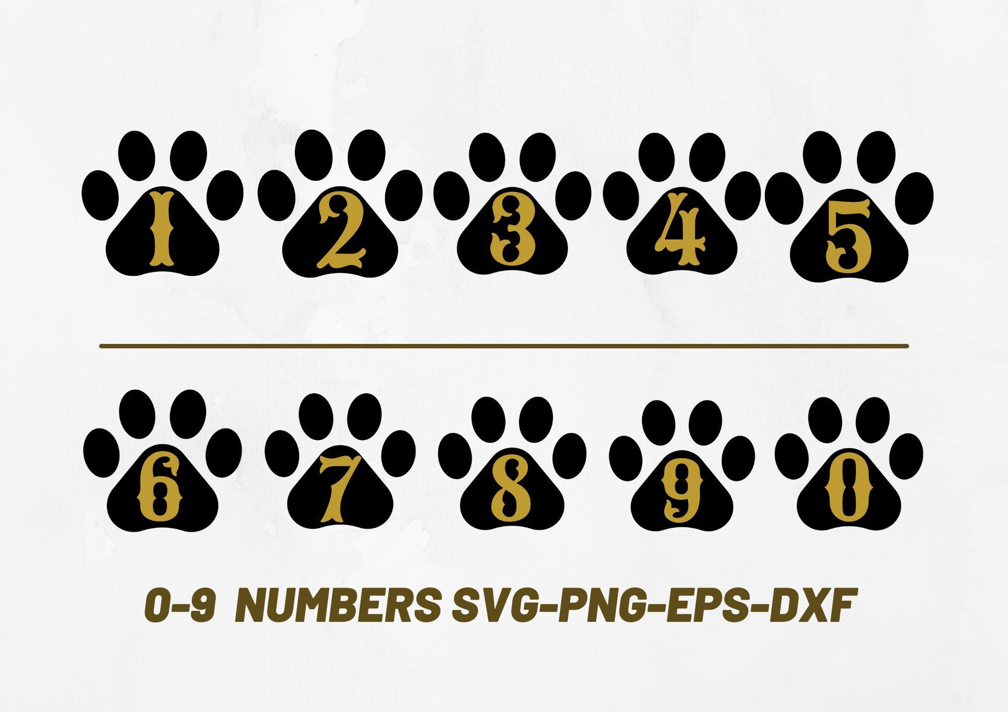 Paws Svg Pet Svg Numbers Svg Numbers Png Numbers - Etsy Israel