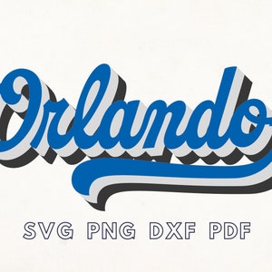 Orlando Svg, Retro Orlando Tshirt Svg, Orlando Stencil, Orlando Gifts ...