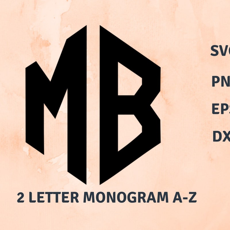 2 Letter Monogram - Etsy