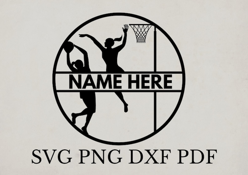 Netball Svg, Ornament Svg, Laser Cut File, Netball Template Svg, Sport ...
