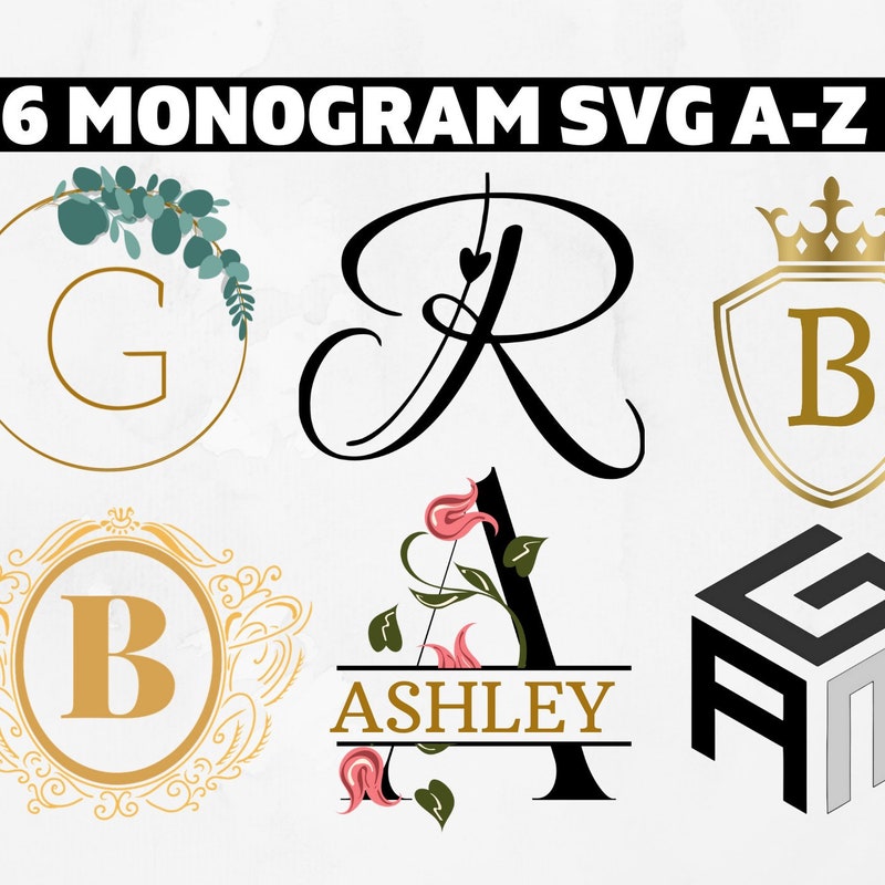 B Split Letter Monogram - Etsy