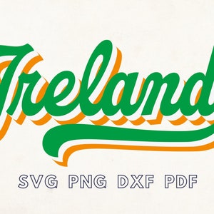 Ireland Svg, Retro Ireland Text, Ireland Stencil, Ireland Gifts ...