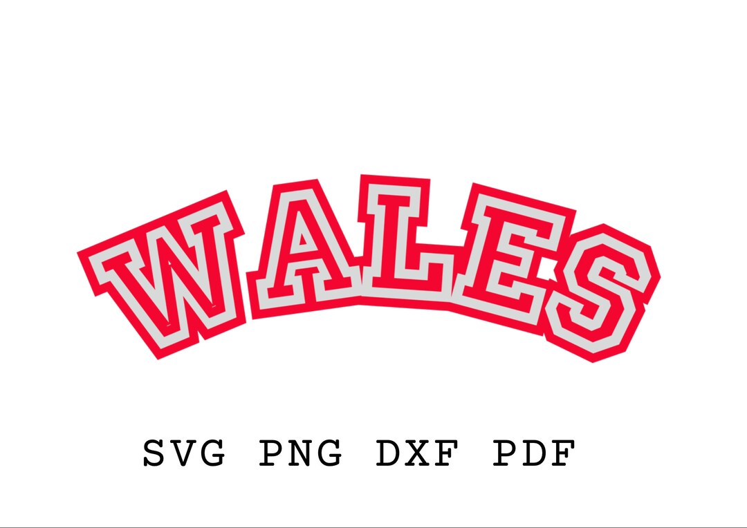 Custom Wales Text SVG File - Personalized Design for DIY Projects - Etsy