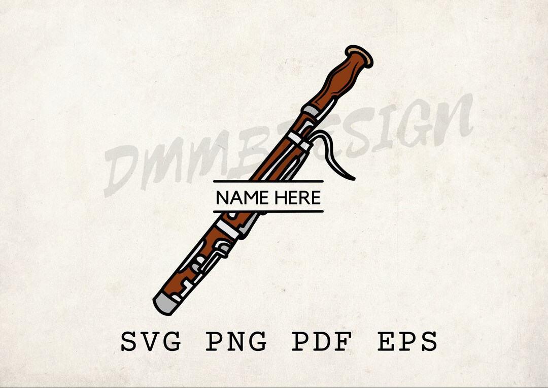 Bassoon Svg, Laser Cut File, Wall Decor, Orchestra Svg, Instrument ...