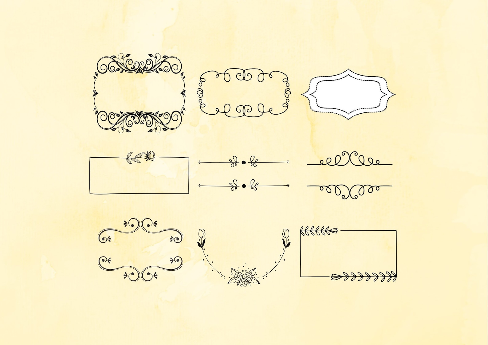 Monogram Frame Svg Bundle Digital Frame Rectangular Frame - Etsy