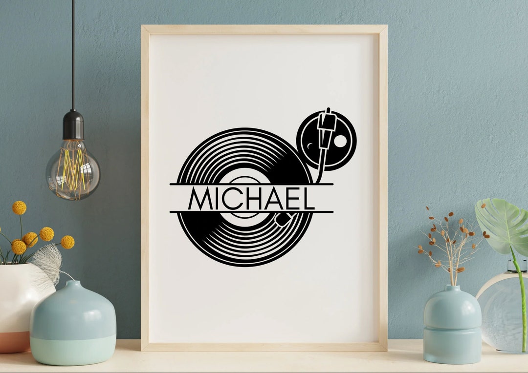 Record Template Svg, Record Wall Decor, Music Player Laser Cut File ...