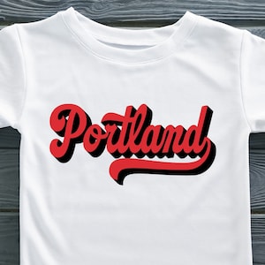 Portland Svg, Retro Font Svg, Portland Template, Portland Stencil ...