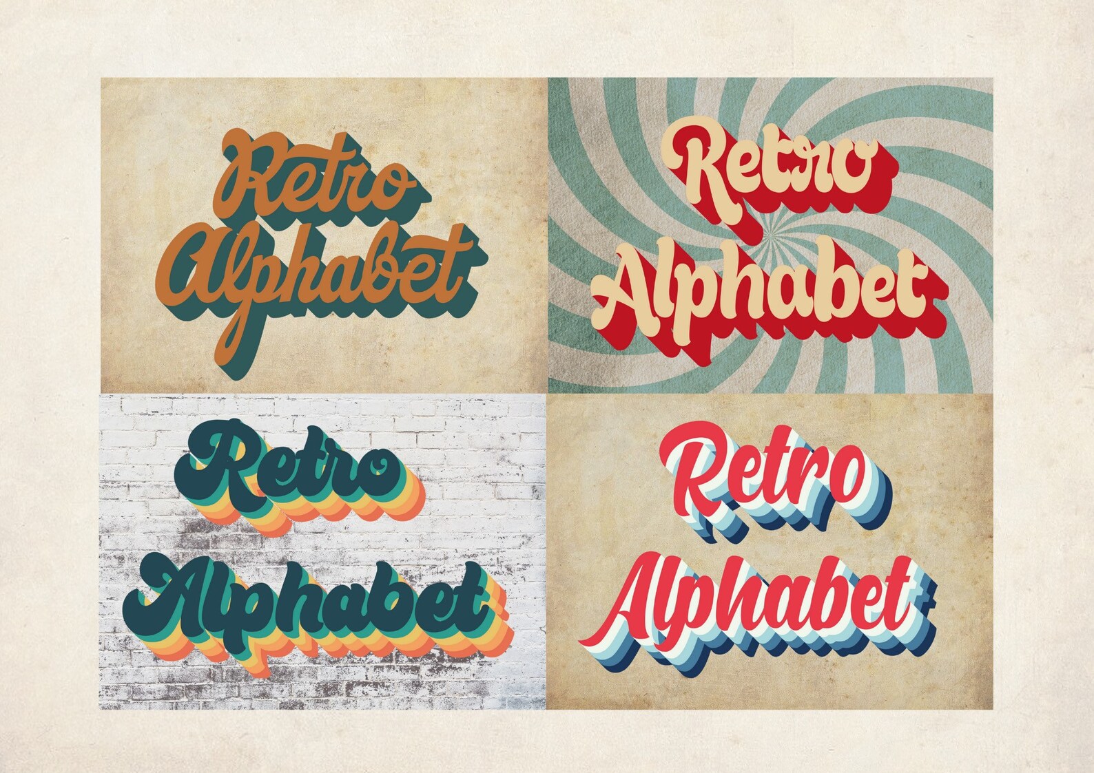 Retro Font SVG Bundle Vintage Font Svg Monogram Svg Retro - Etsy