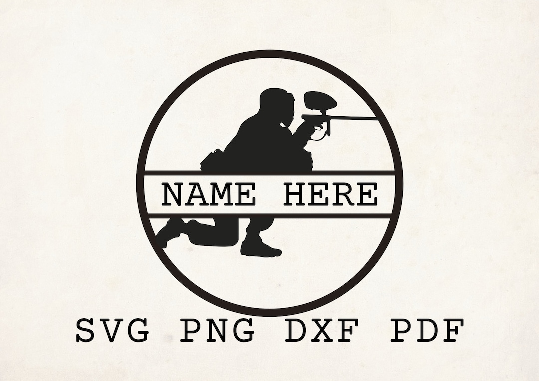 Paintball Svg, Template, Paintball Stencil, Custom Png, Laser Cut File ...