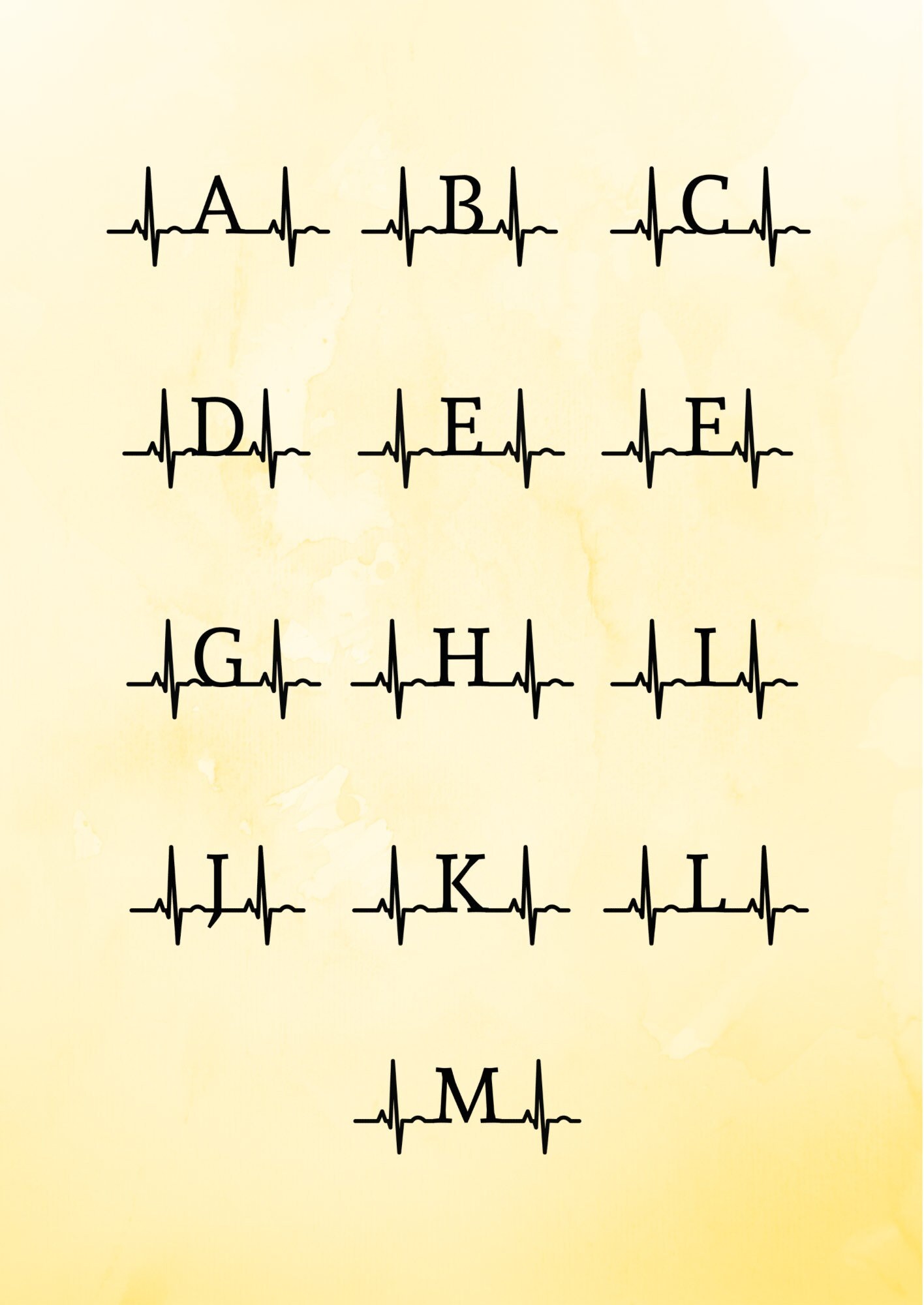 Monogram Svg, Heartbeat Svg, Ekg Svg, Initial Template, Heartbeat ...