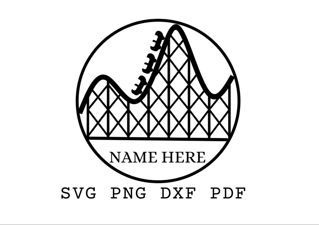 Rollercoaster Svg, Amusement Template, Rollar Coaster Stencil, Custom ...