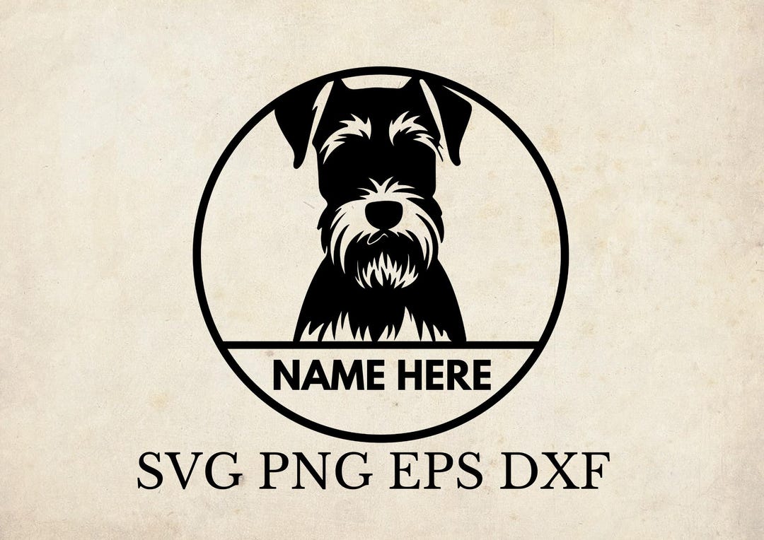 Schnauzer Svg, Dog Template, Animal Stencil, Custom Svg, Laser Cut File ...