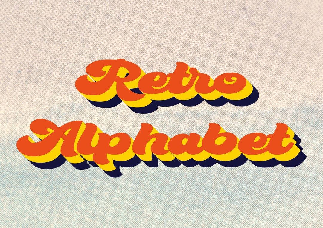Retro Font Svg, Vintage Font Svg, Monogram Template, Retro Alphabet ...