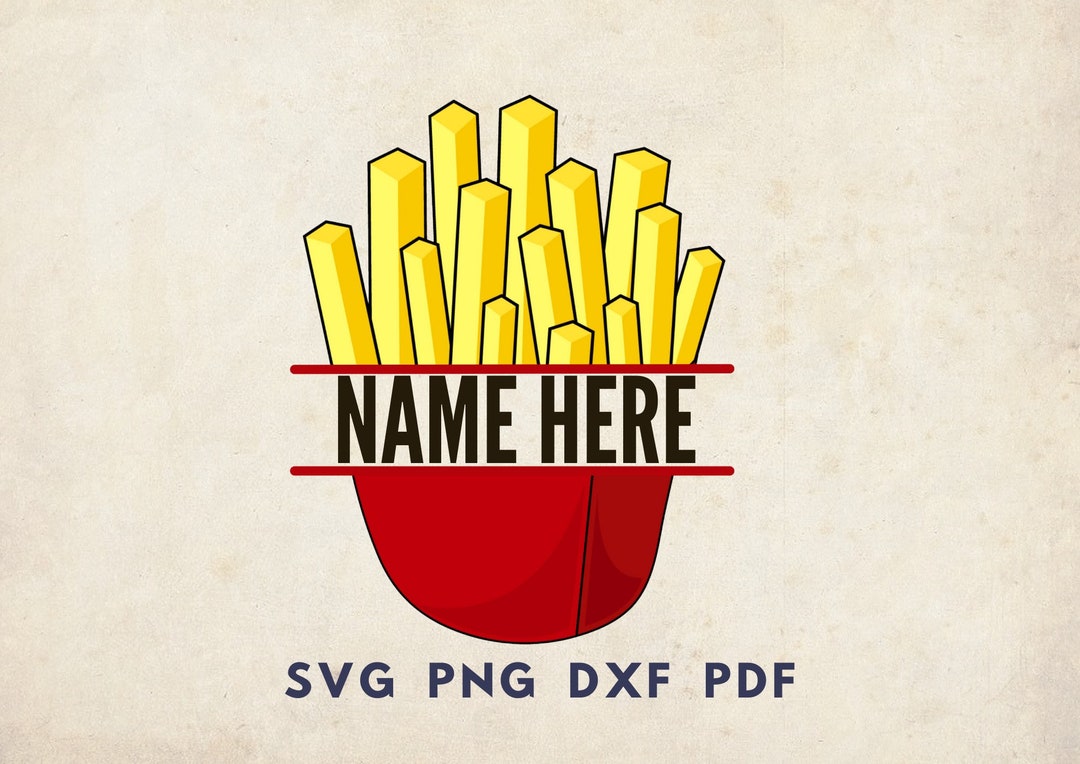 Split French Fries Svg, Christmas Ornament Svg, Laser Cut File, Fries ...