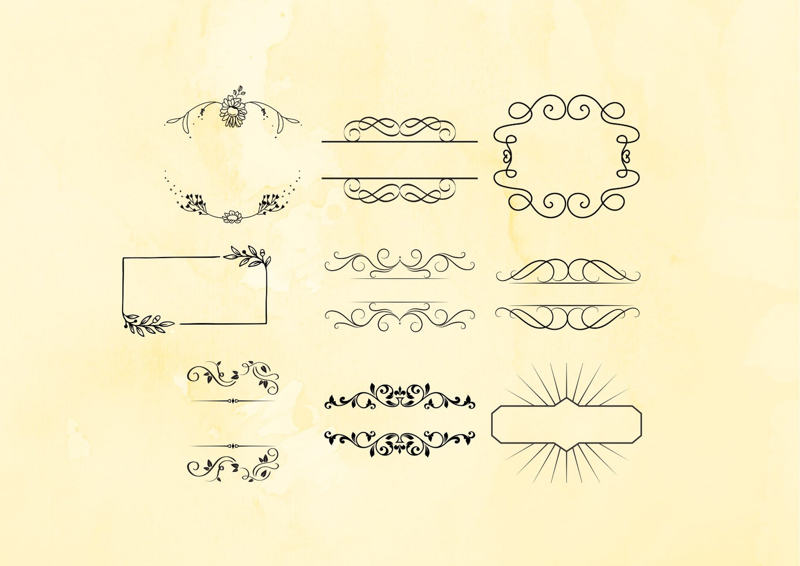 Monogram Frame Svg Bundle Digital Frame Rectangular Frame - Etsy