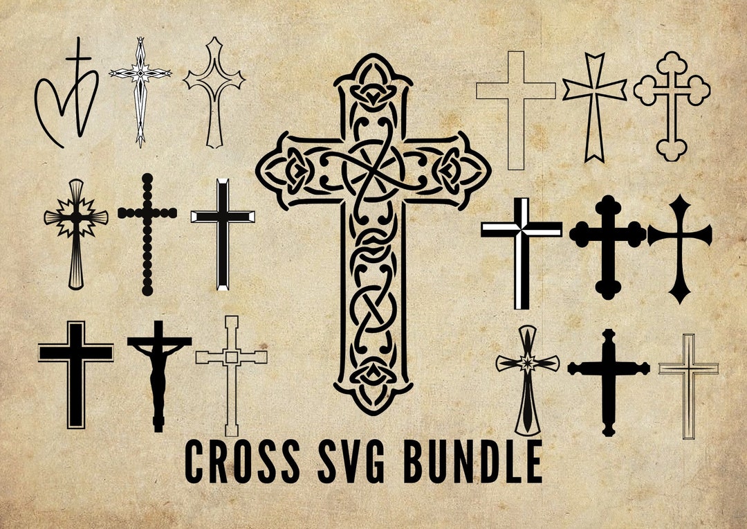 Cross Svg Bundle, Nativity Svg, Holly Cross Template, Cross Wall Art ...