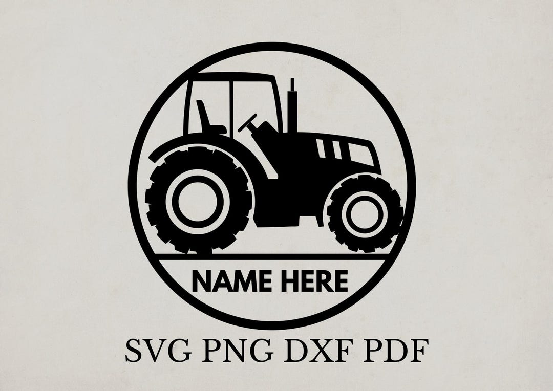 Tractor Svg, Ornament Svg, Laser Cut File, Tractor Template Svg ...