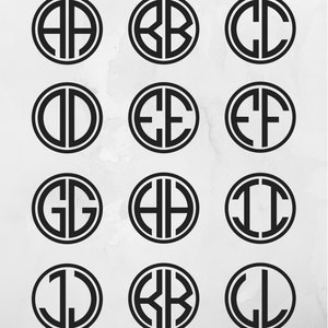 Monogram Svg, Circle Monogram Svg, Monogram Fonts, Monogram Alphabet ...
