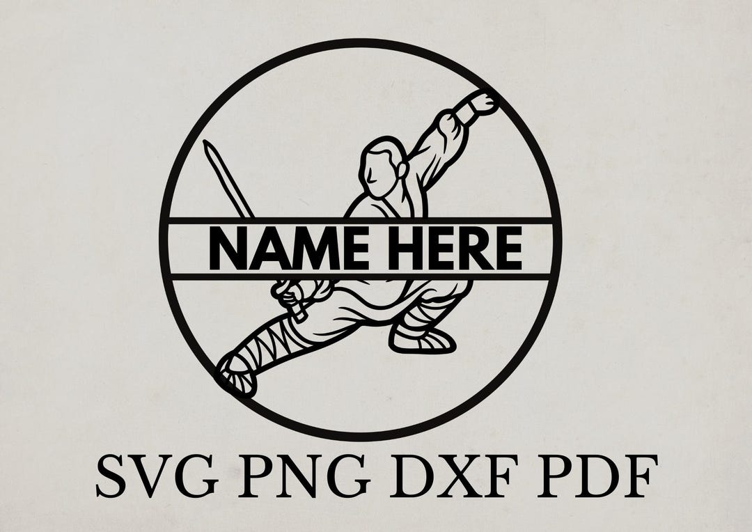 Kung Fu Svg, Kungfu Template, Kung Fu Stencil, Custom Svg, Laser Cut ...
