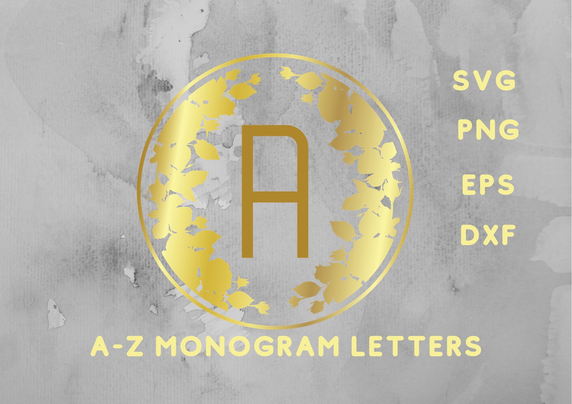 Circle Monogram Svg Round Monogram Svg Monogram With Frame - Etsy