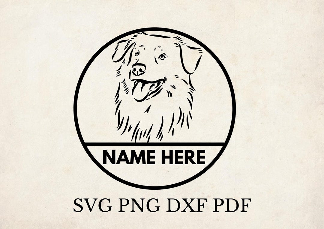 Australian Shepherd Svg, Dog Template, Stencil, Custom Svg, Laser Cut ...