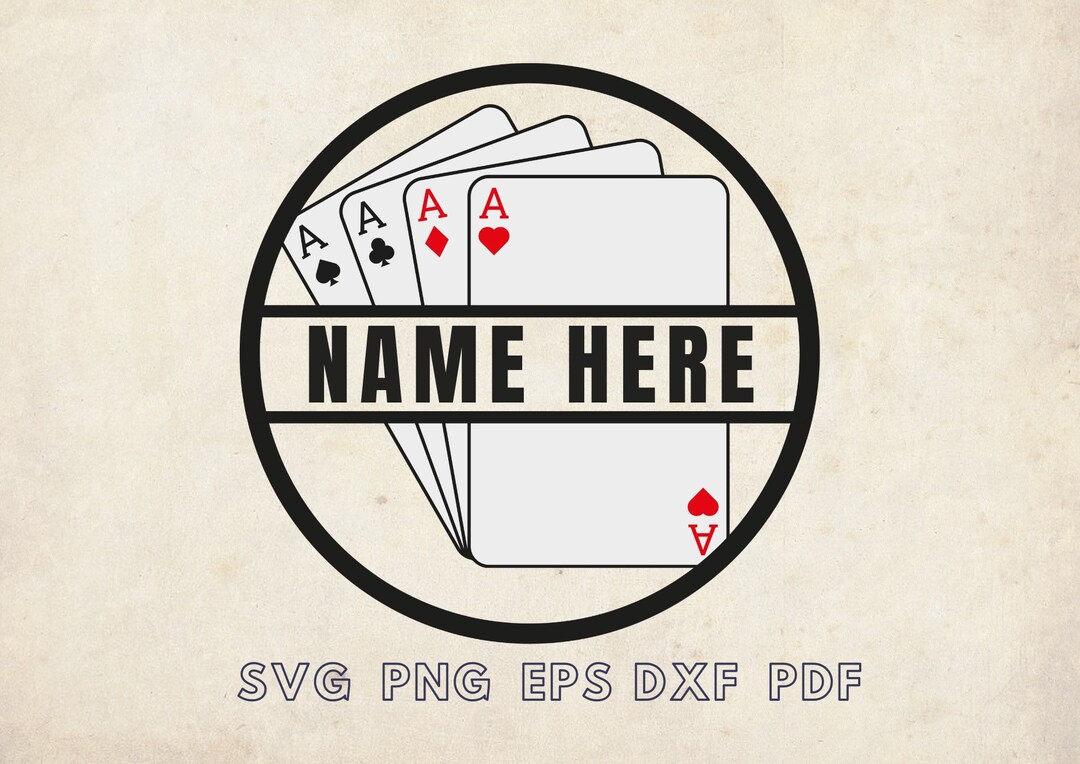 Playing Cards With Frame Svg, Ornament Svg, Laser Cut File, Playing ...
