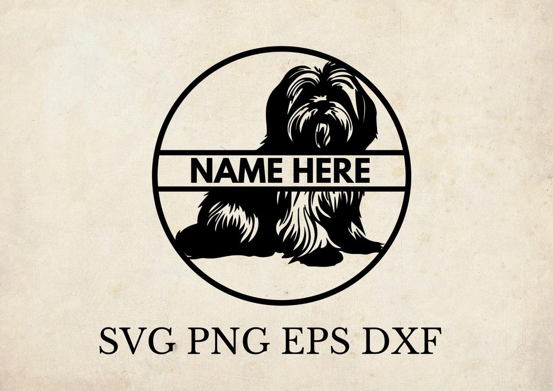 Lhasa Apso Svg, Dog Template, Animal Stencil, Custom Svg, Laser Cut ...