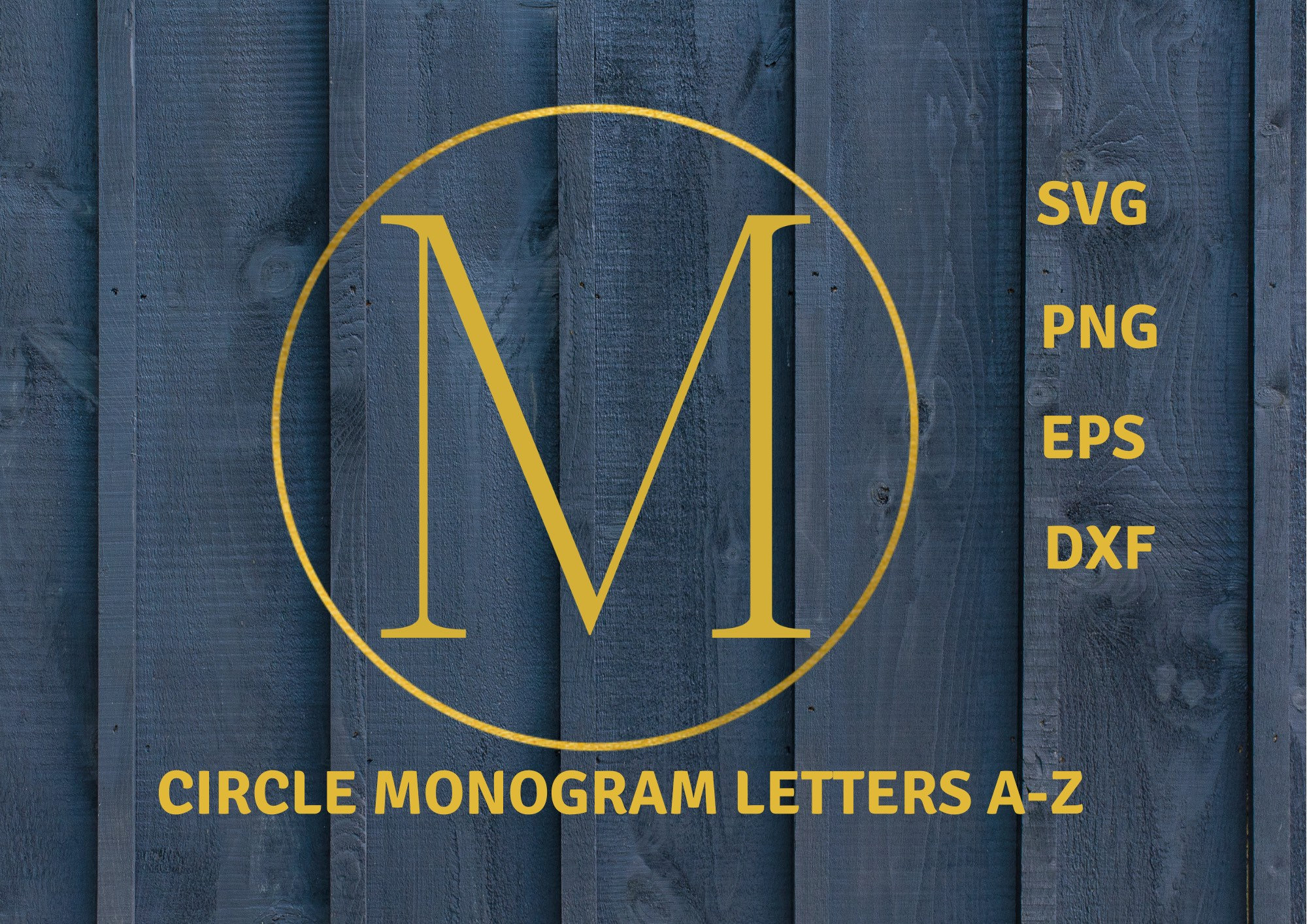 Circle Monogram Svg minimalist monogram svg gold monogram | Etsy