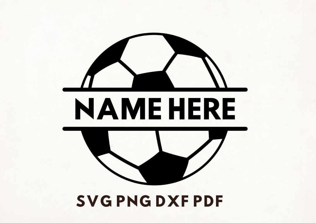 Split Soccer Svg, Soccer Wall Art, Soccer Ball Template, Personalized ...