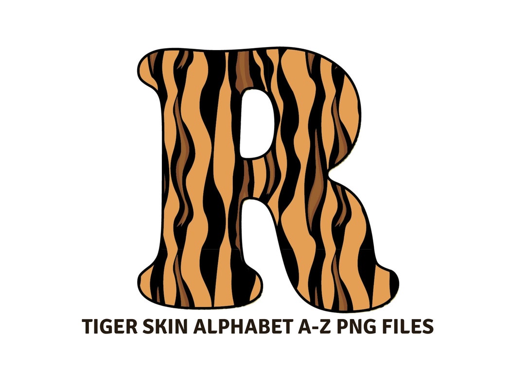 Tiger Print Letter Png, Monogram Png, Tiger Skin Png, Tiger Pattern ...