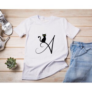 Monogram With Cat Svg, Initials With Cat Svg, Letters With Cat, A to Z ...