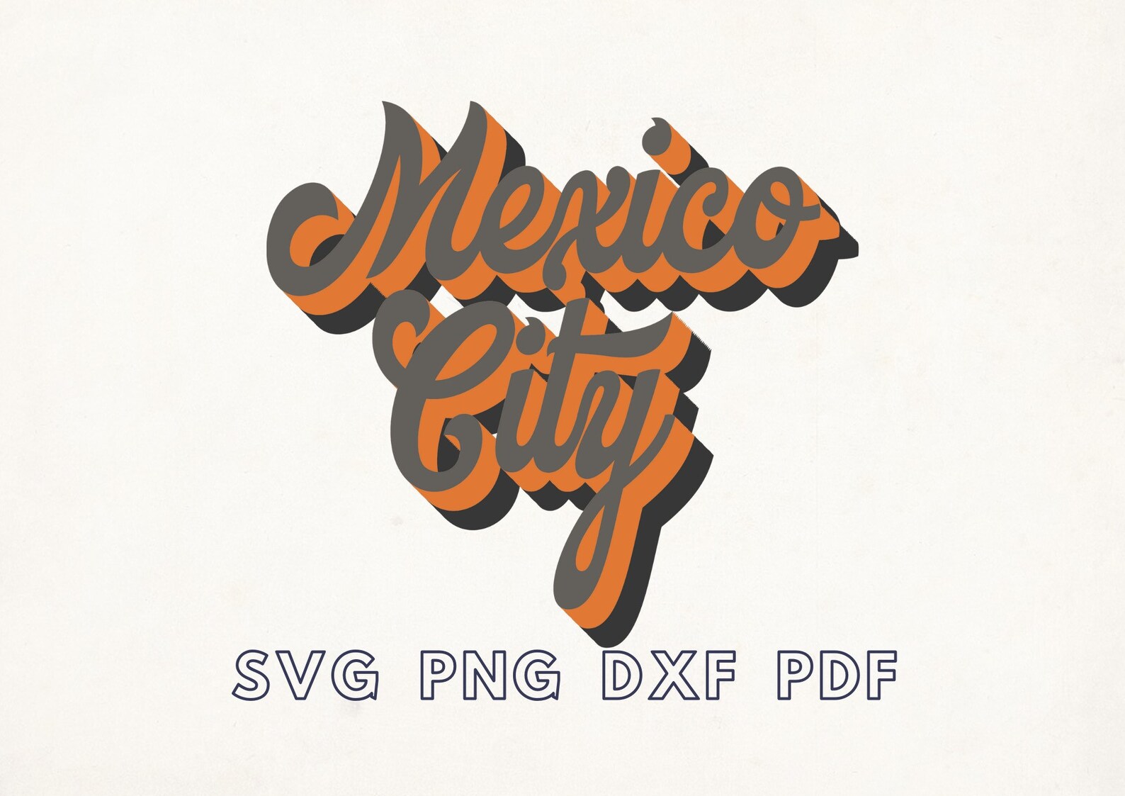 Mexico City Svg Retro Font Svg Mexico City Template Mexico - Etsy