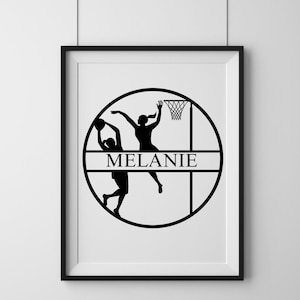 Netball Svg, Ornament Svg, Laser Cut File, Netball Template Svg, Sport ...