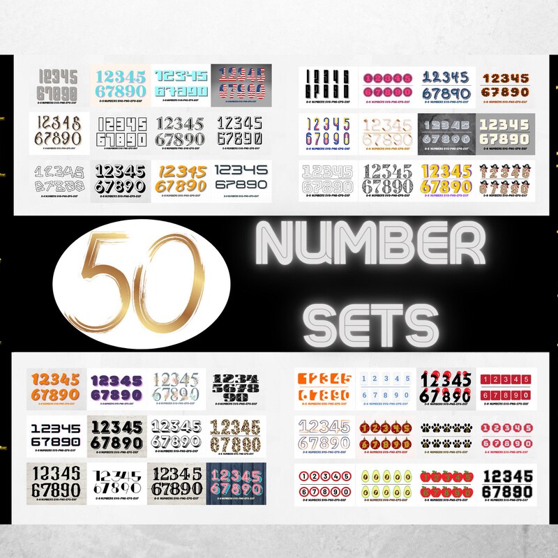 Bold Numbers - Etsy