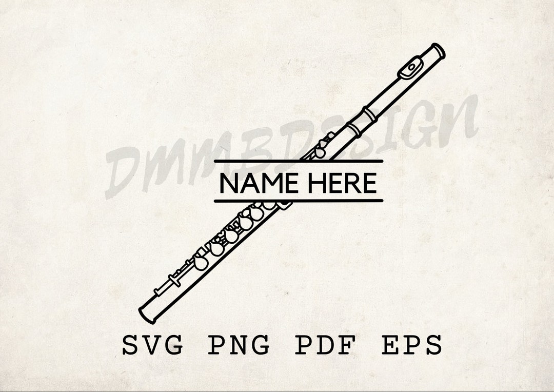 Flute Template Svg, Instrument Wall Decor, Laser Cut File, Custom Flute ...